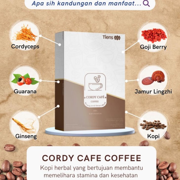 Cordy Cafe Coffe Tiens Kopi Herbal Tianshi – Pusat Penjualan Produk ...